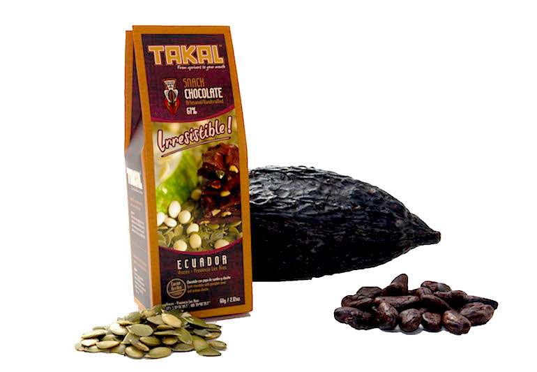 Product | TAKAL | PEPA DE SAMBO AND CHOCHO CHOCOLATE SNACK 61% from Ecuador